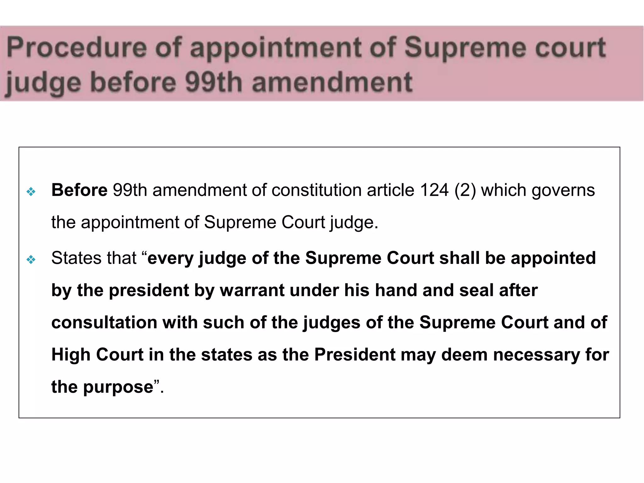Appointment Of Judges Of Supreme Court | PPTX