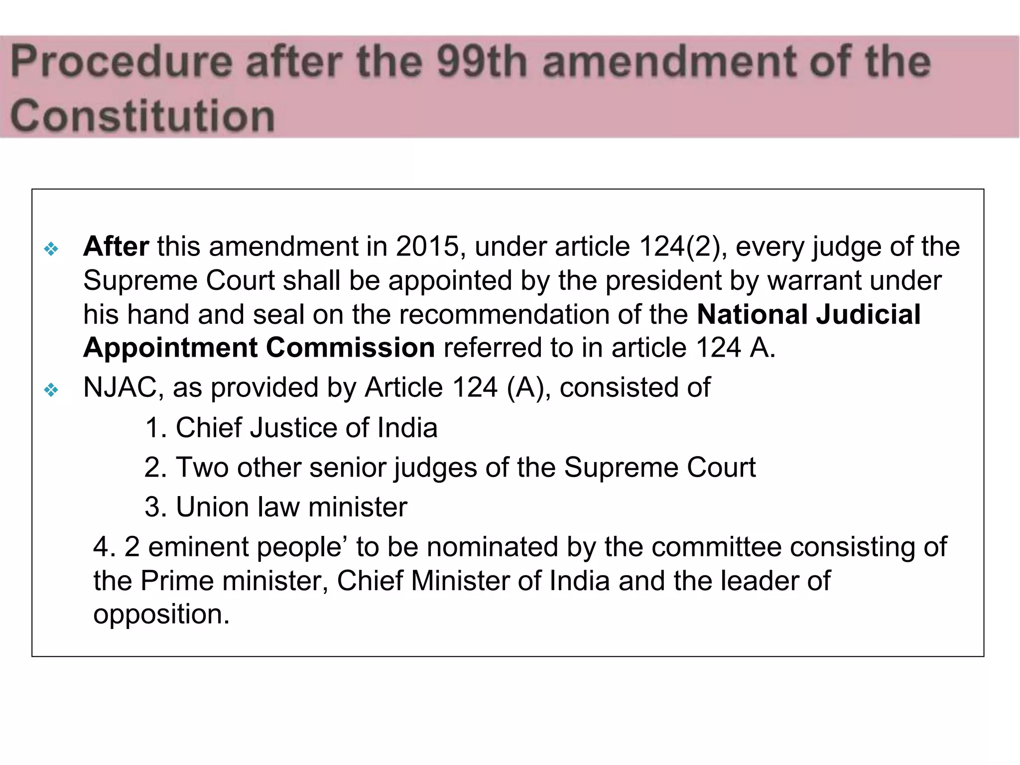 Appointment Of Judges Of Supreme Court | PPTX