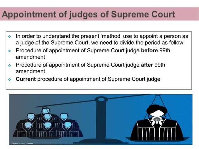 Appointment Of Judges Of Supreme Court | PPTX | Legal Services Industry ...