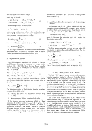 Performance Comparison of Identification Methods Applied to Power Systems for FACTS Controller ...