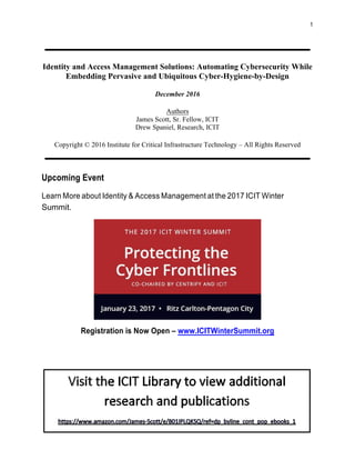 Icit analysis-identity-access-management | PDF
