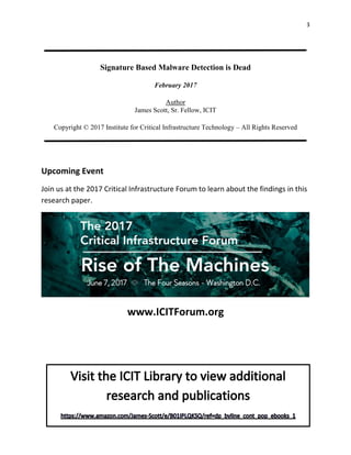 Icit analysis-signature-based-malware-detection-is-dead | PDF