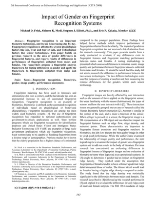 (2008) Impact of Gender on Fingerprint Recognition Systems | PDF