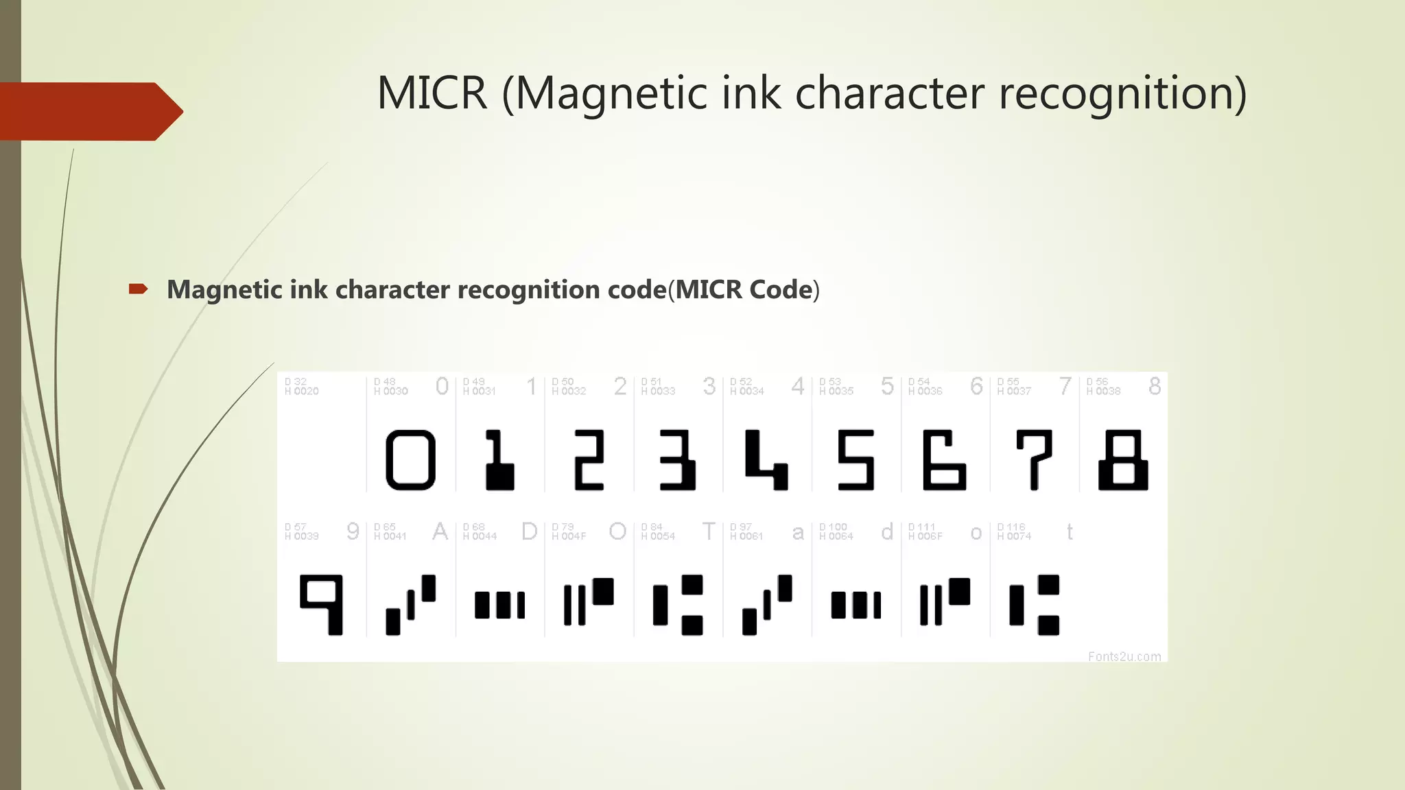 MICR magnetic ink character reader | PPTX