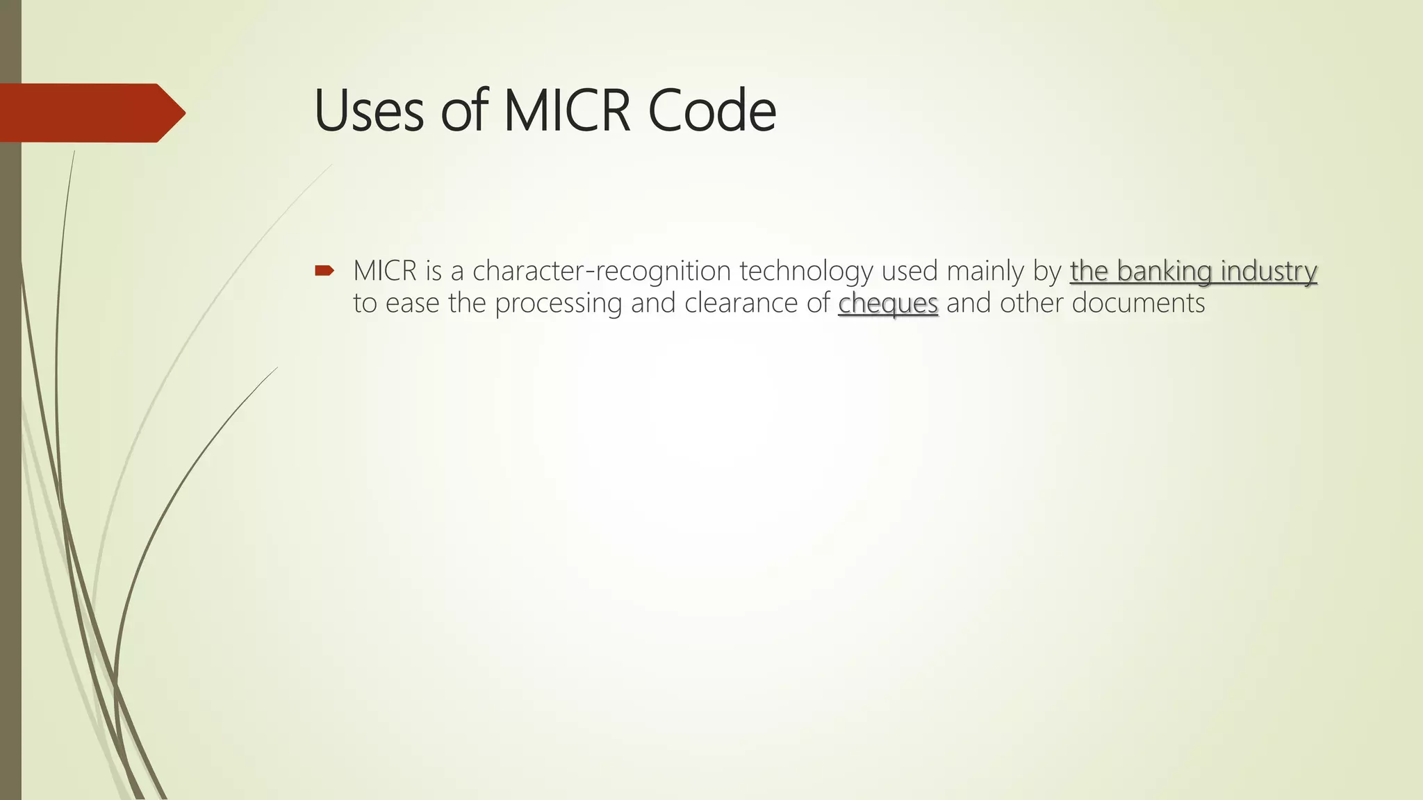 MICR magnetic ink character reader | PPTX