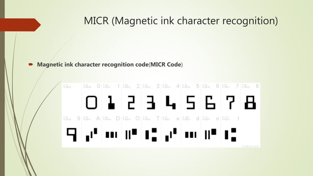 MICR magnetic ink character reader | PPTX