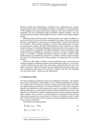 Dispatching taxi cabs with ridesharing – an efficient implementation of popular techniques | PDF