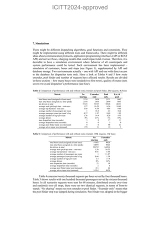 Dispatching taxi cabs with ridesharing – an efficient implementation of popular techniques | PDF ...
