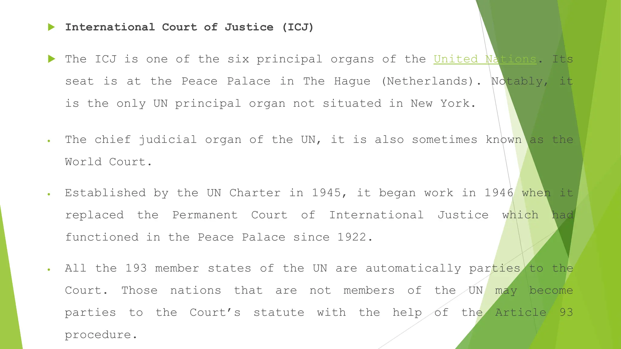 International Court of Justice | PPTX