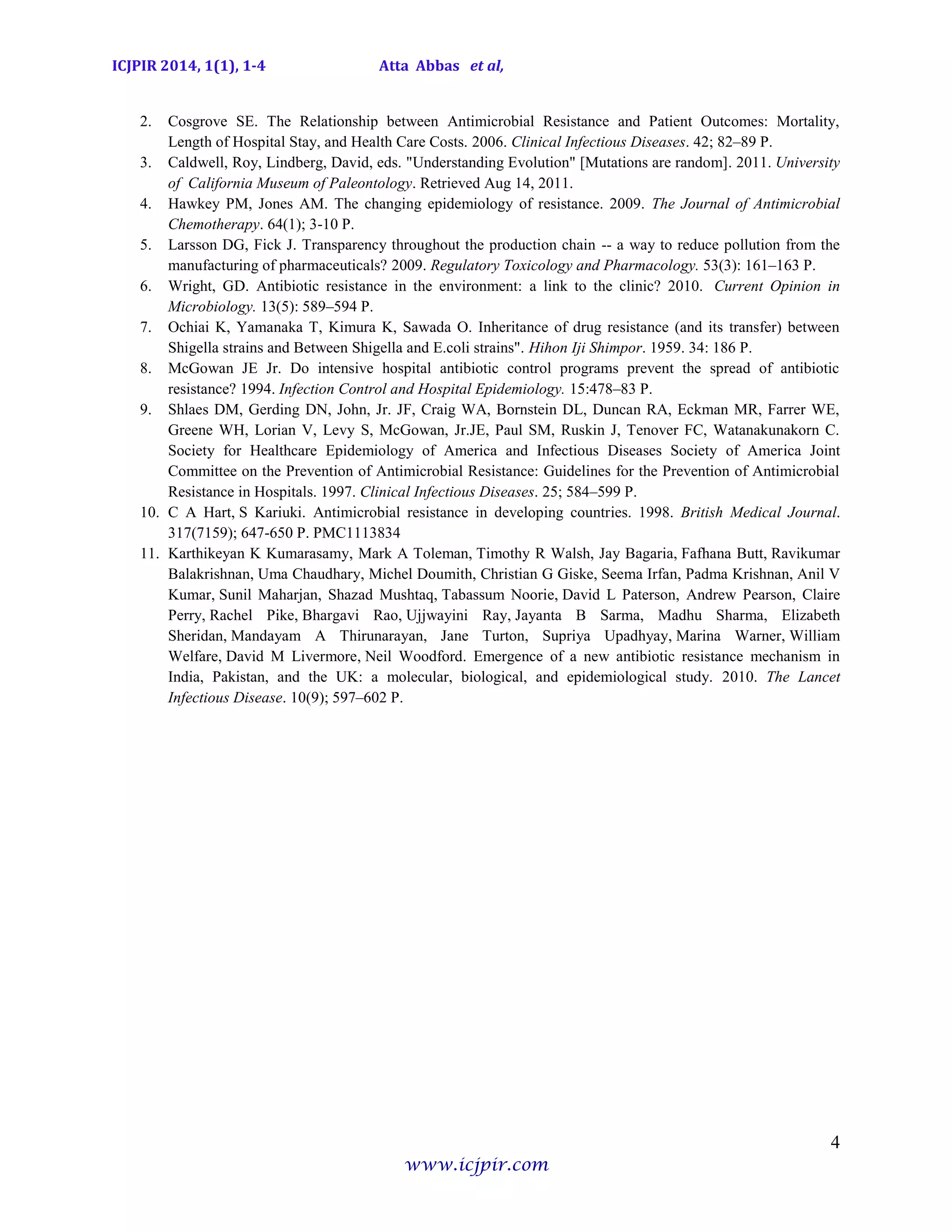 Prescribing practices of antibiotics in outpatient setting of a ...