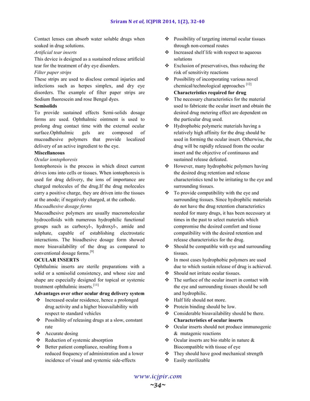AN OVERVIEW OF OCULAR DRUG DELIVERY SYSTEM INCLUDING ROLE OF OCULAR ...