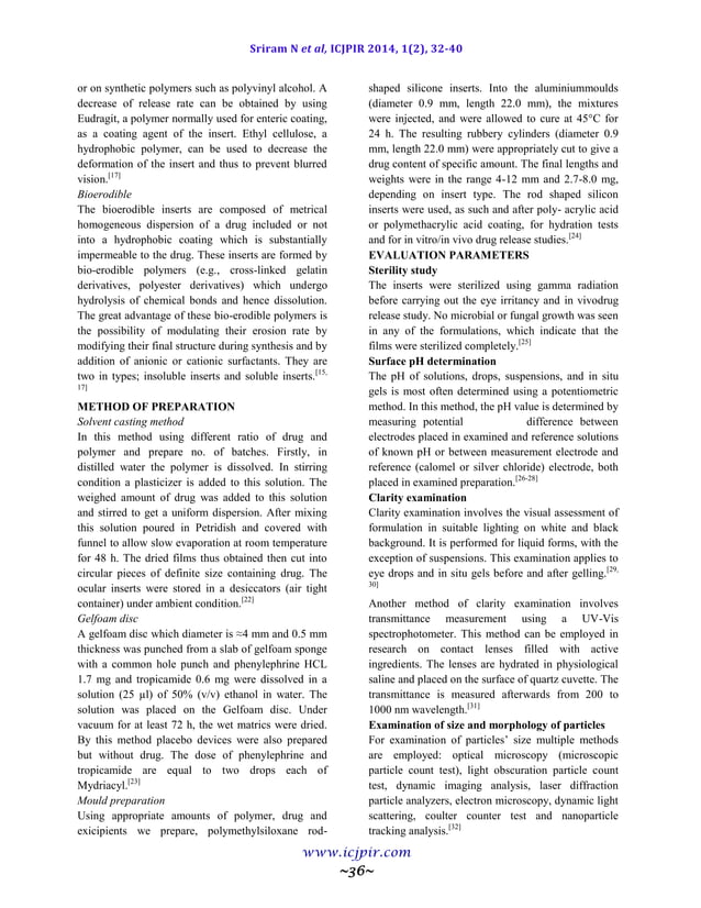 AN OVERVIEW OF OCULAR DRUG DELIVERY SYSTEM INCLUDING ROLE OF OCULAR ...