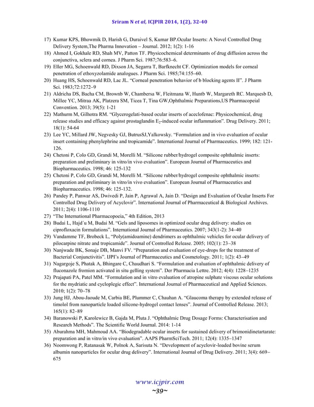 AN OVERVIEW OF OCULAR DRUG DELIVERY SYSTEM INCLUDING ROLE OF OCULAR ...
