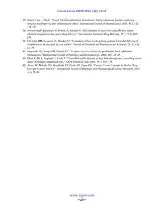 AN OVERVIEW OF OCULAR DRUG DELIVERY SYSTEM INCLUDING ROLE OF OCULAR ...