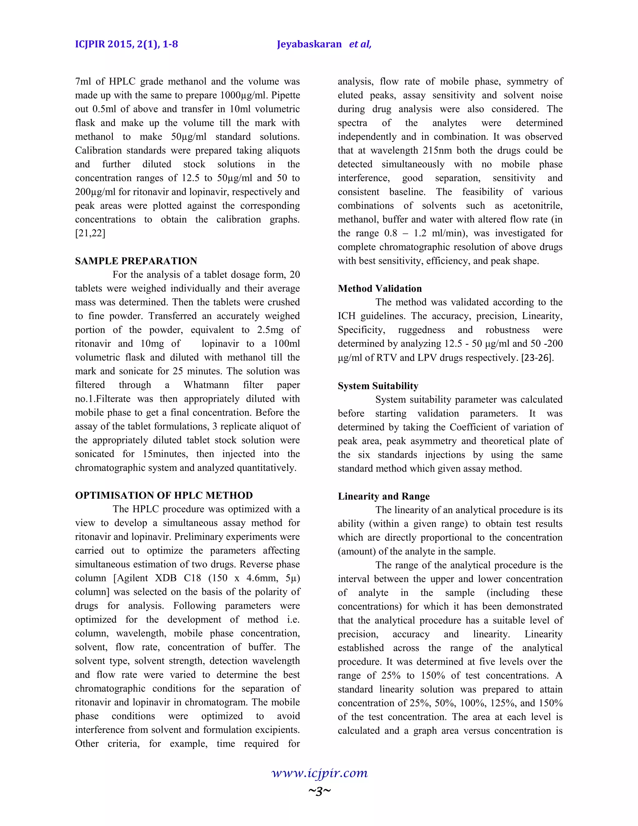 A Newly Validated Hplc Method Development For Simultaneous Estimation