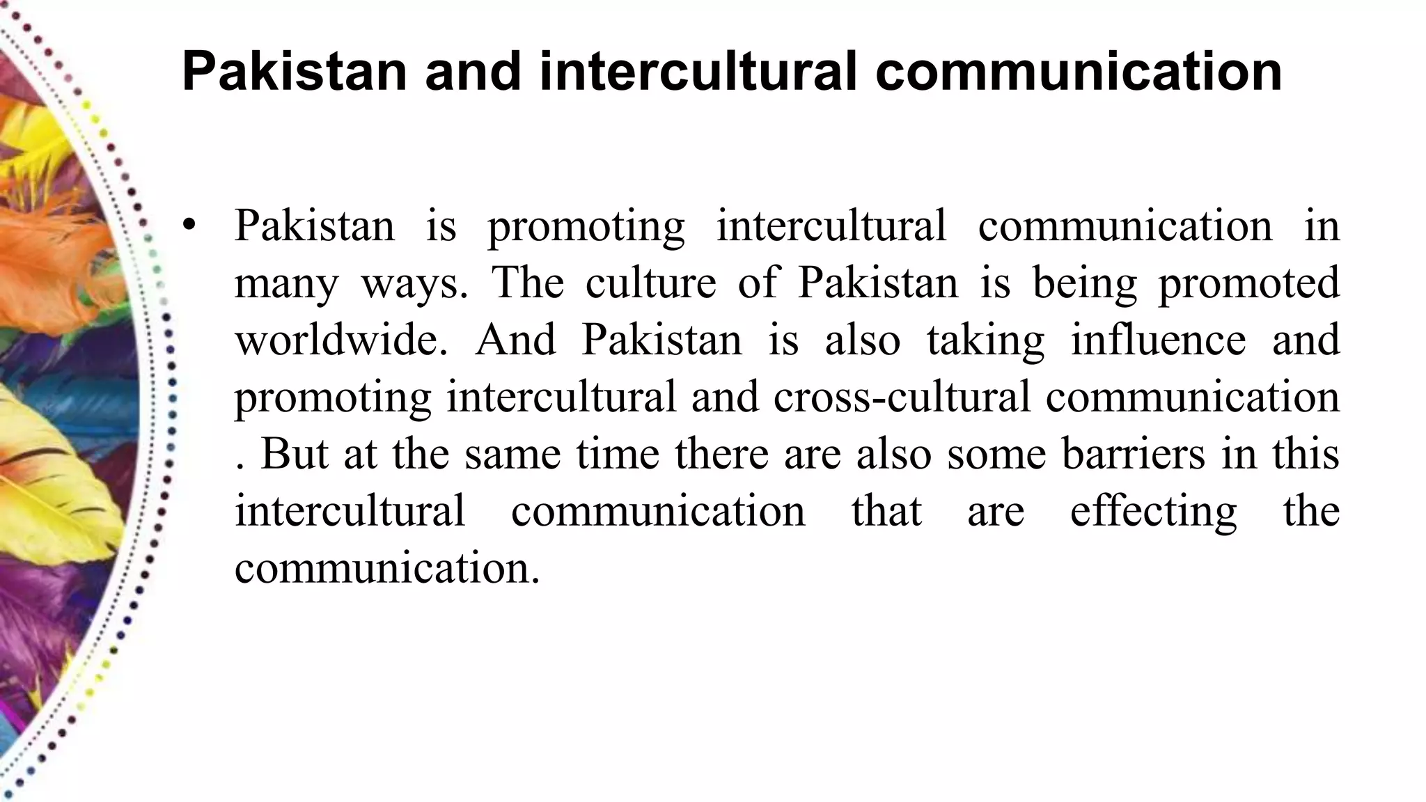 intercultural communication and Pakistan- kiran nazir | PPTX