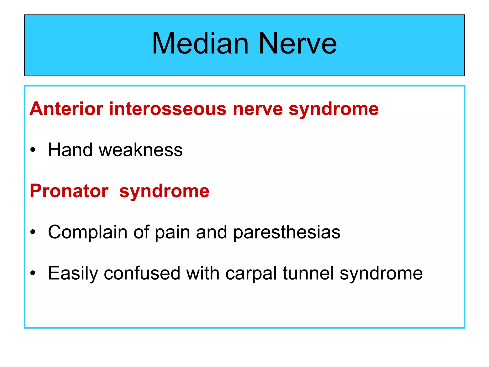 Icl 2008 02 median nerve compression about the elbow | PPT