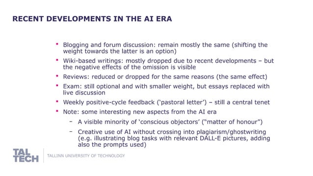 Through the Pandemic and Into the AI Era: Transformations of an Asynchronous E-Course | PPT ...