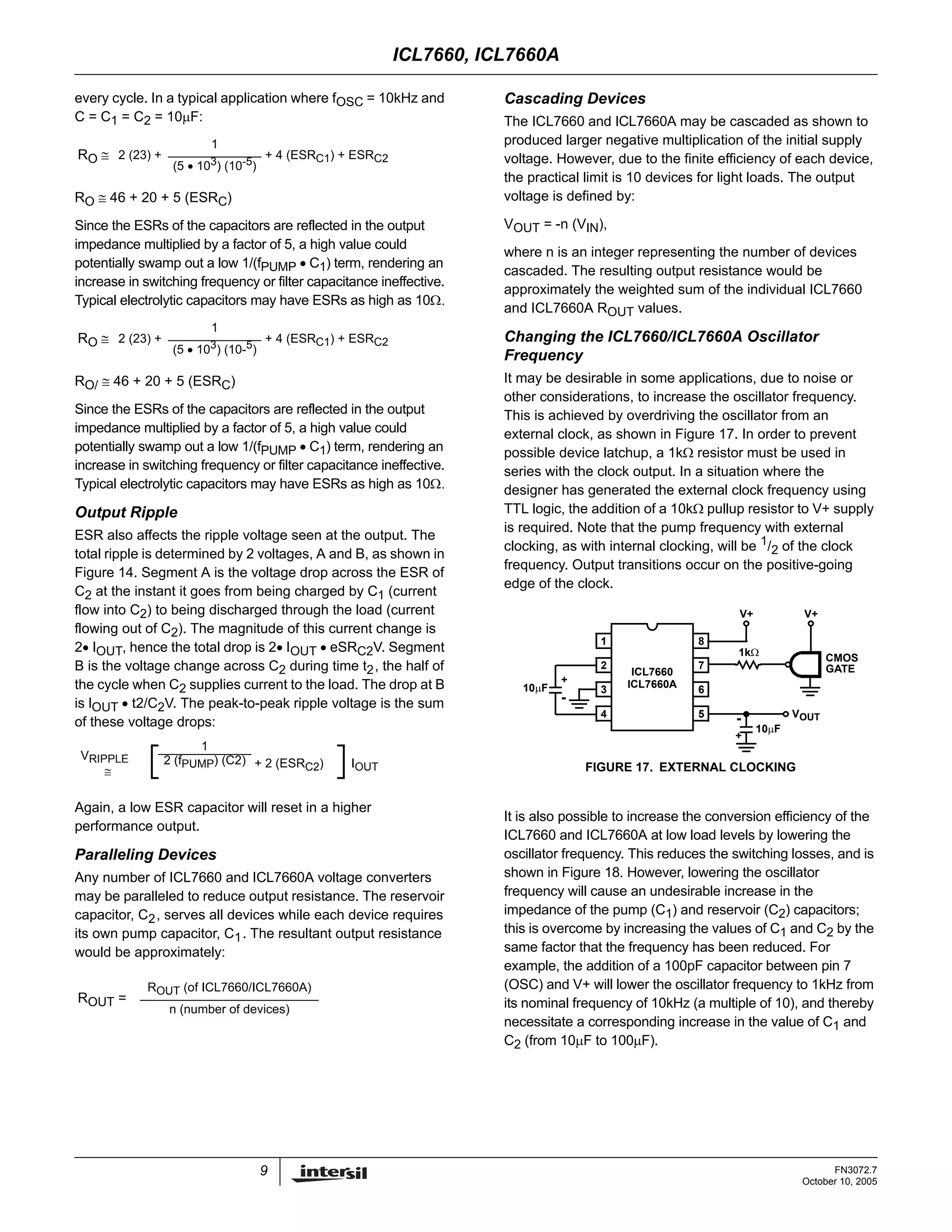 ICL7660 Monolithic CMOS Voltage Converters | PDF