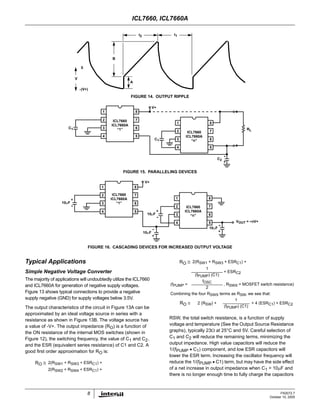 ICL7660 Monolithic CMOS Voltage Converters | PDF