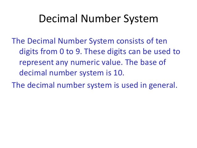 Number Systems