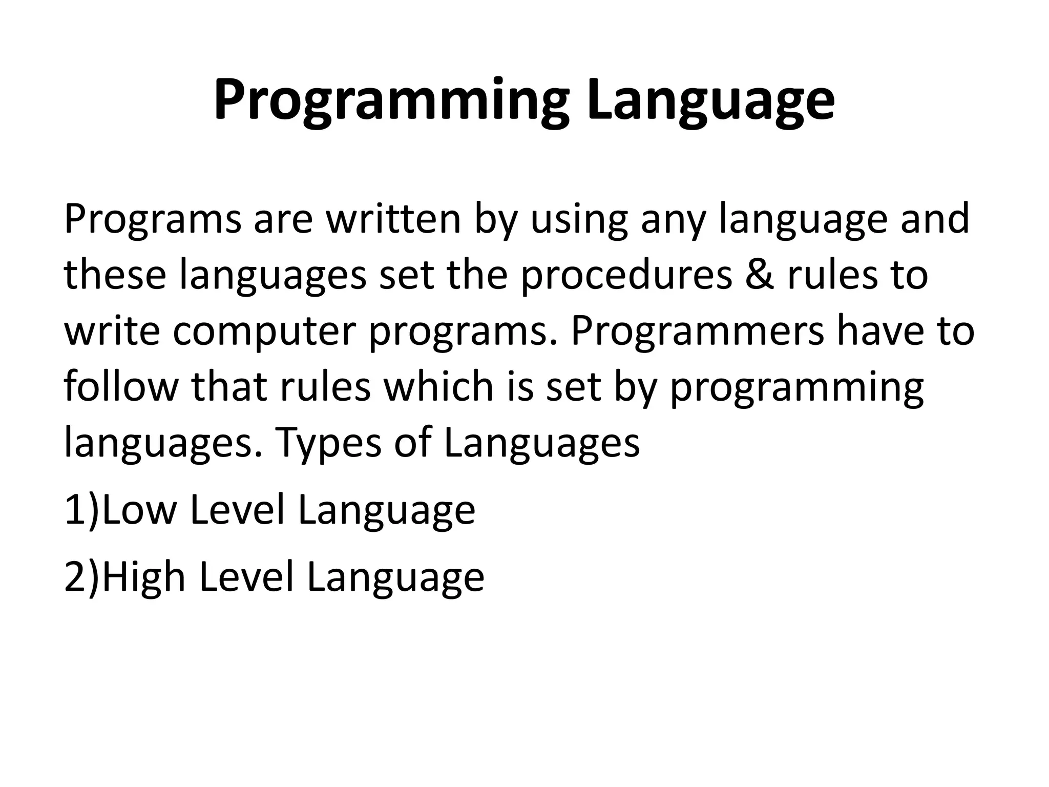 Programming Paradigm And Languages Ppt 5368