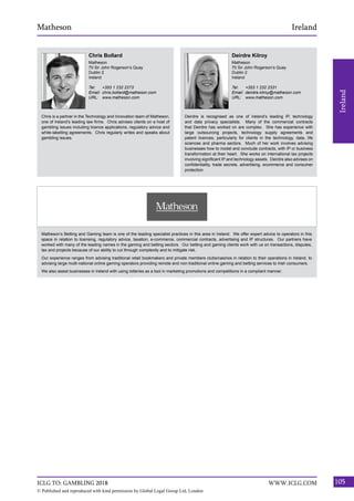ICLG Guide to Gambling 2018, Ireland | PDF