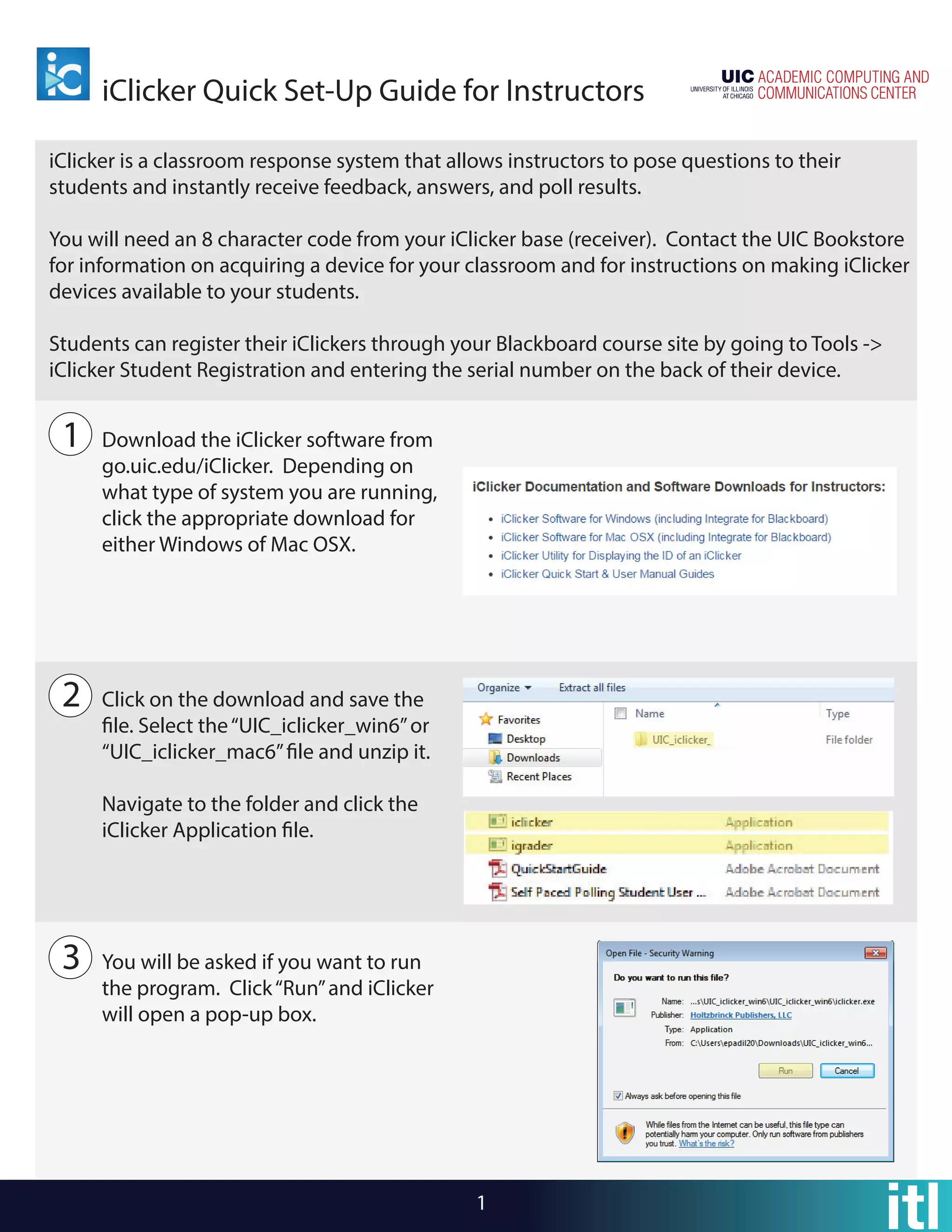 iClicker quick guide for instructors | PDF