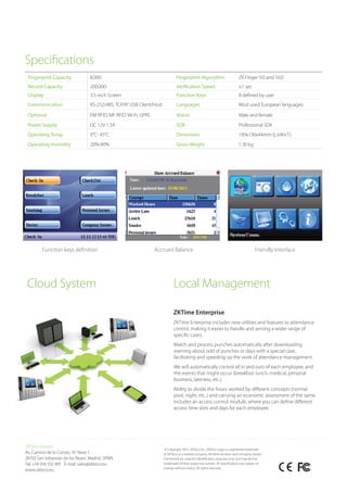 ZKTeco iClock580 Bangladesh | PDF
