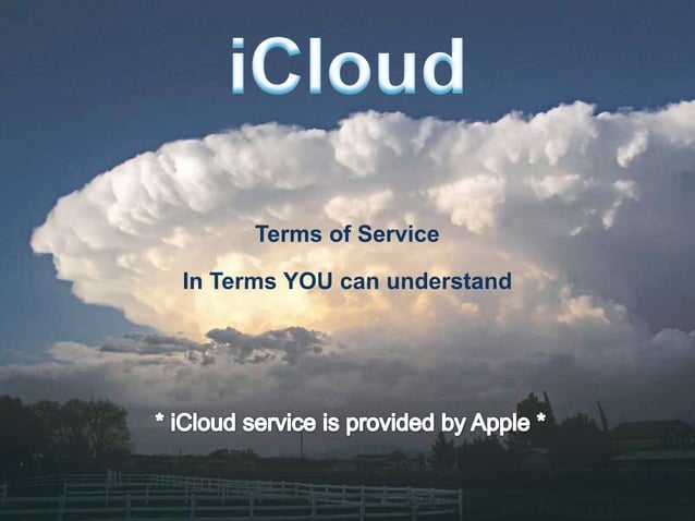 iCloud Terms of Service | PPT