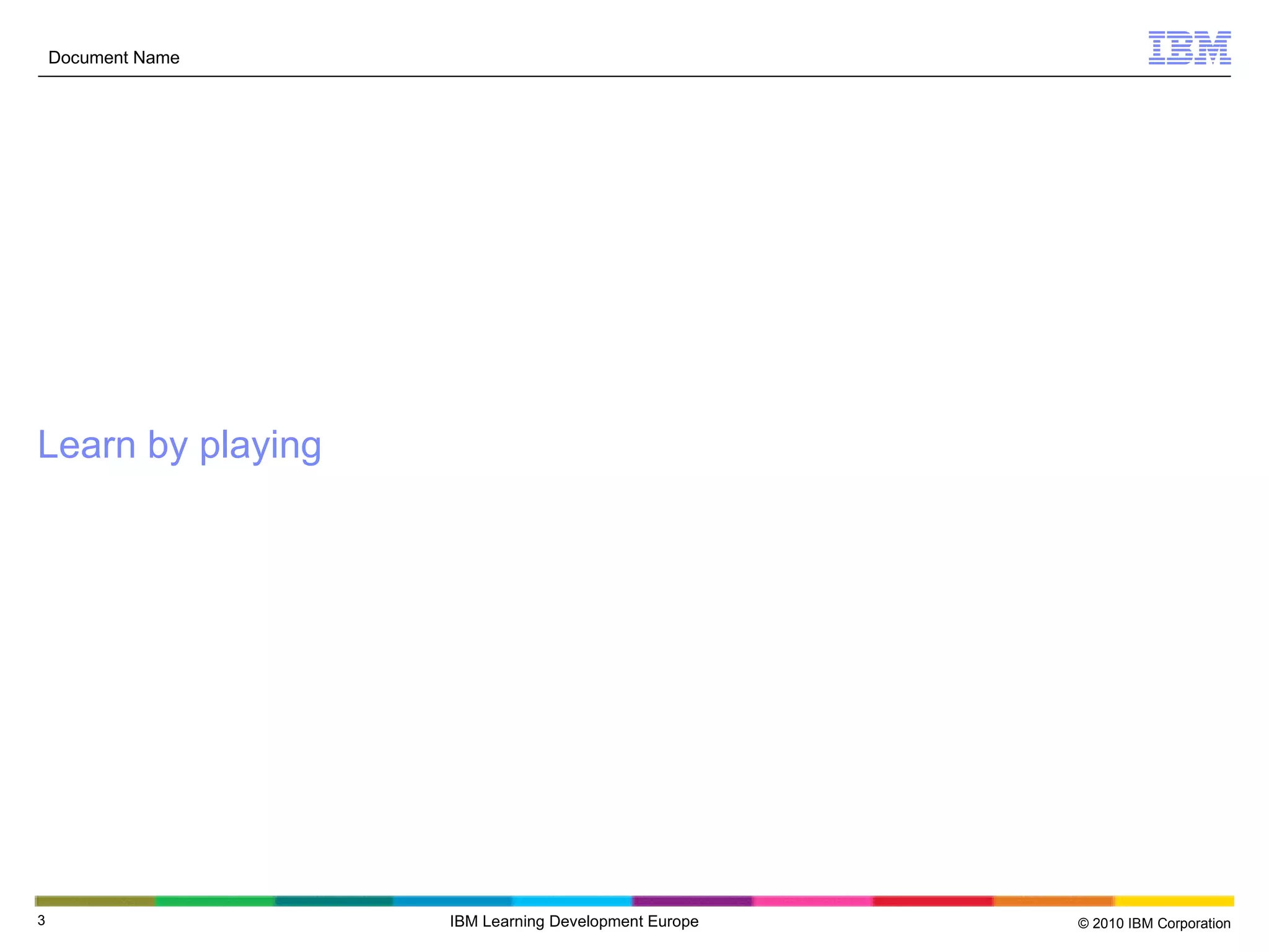 Showcase of social learning and immersive learning at IBM | PPT