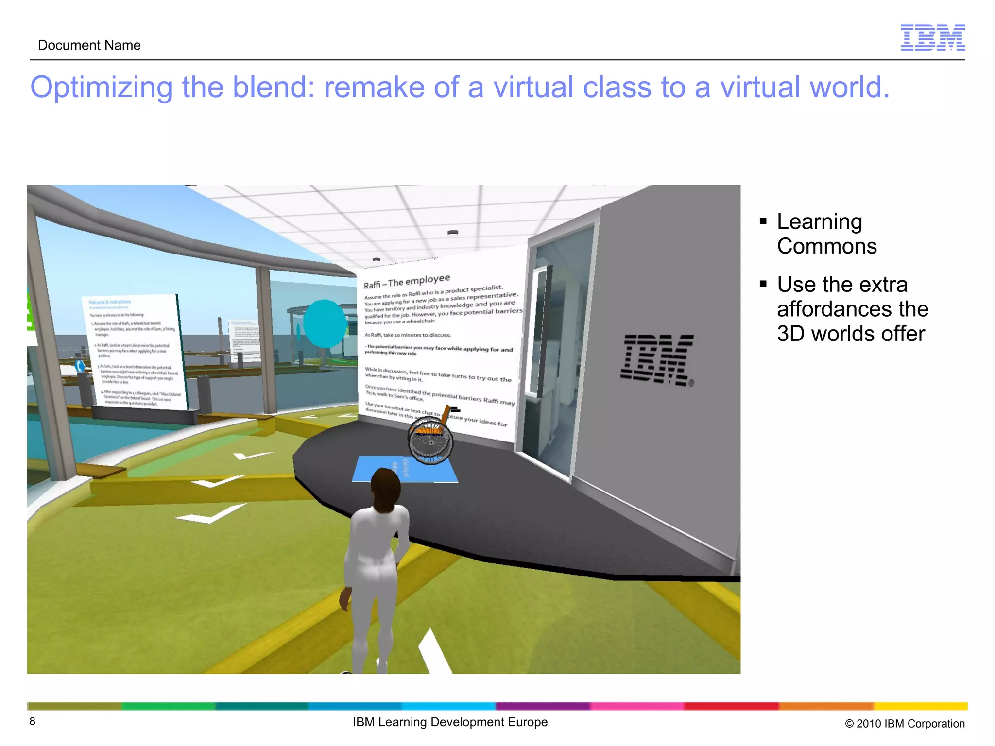 Showcase of social learning and immersive learning at IBM | PPT