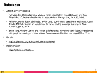 Semi-Supervised Classification with Graph Convolutional Networks @ICLR2017読み会 | PDF