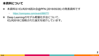ICLR2018におけるモデル軽量化（ICLR2018読み会@ PFN） | PPTX