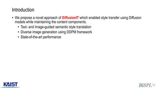 Diffusion-based Image Translation using disentangled style and content representation | PPTX ...