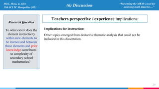 Àlex Miró (2023), Presenting the MKM: a tool for assessing math ...