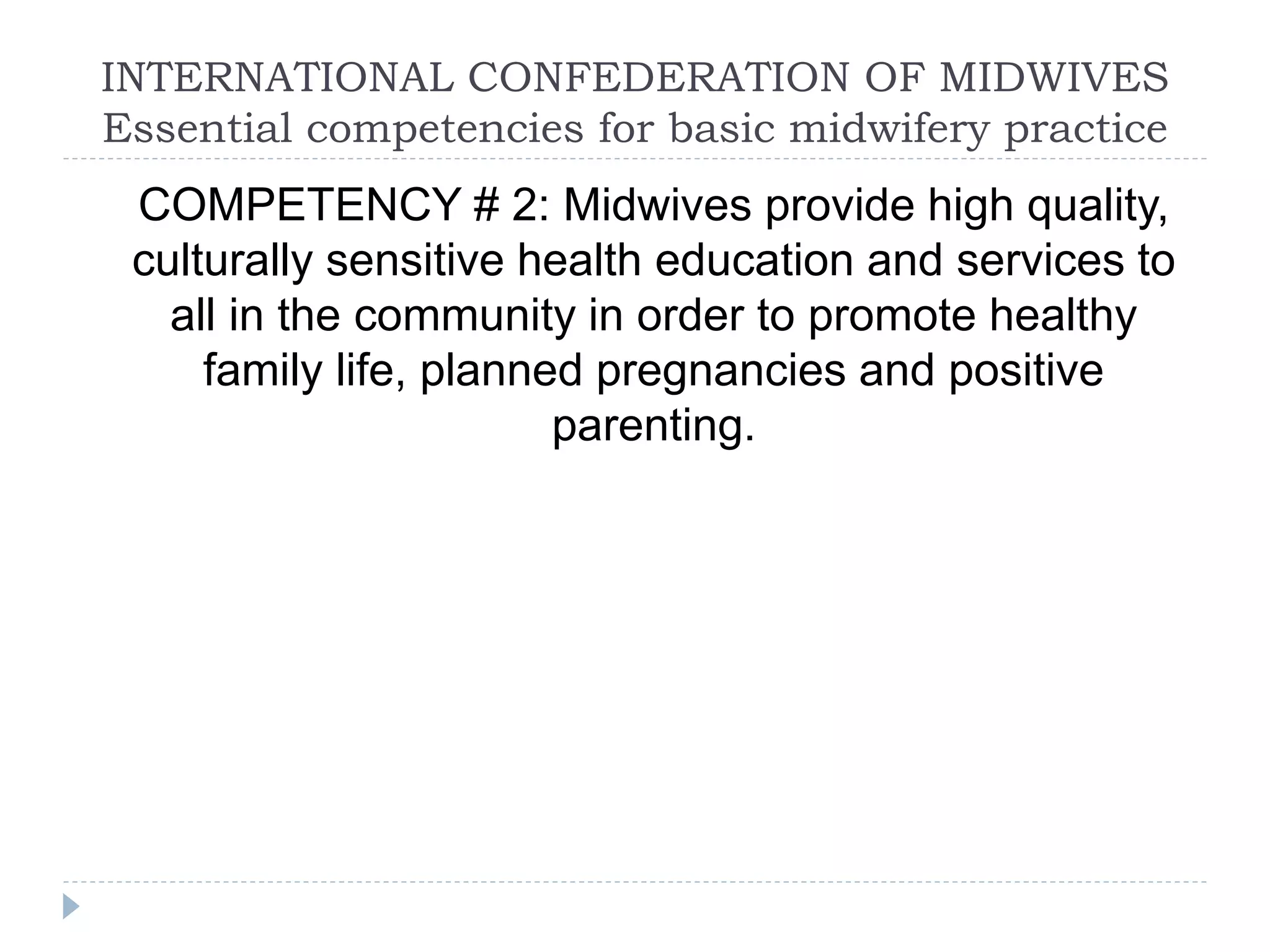 INTERNATIONAL CONFEDERATION OF MIDWIVES | PPTX