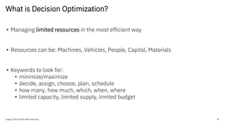 Decision Optimization - From Theory to Practice | PDF