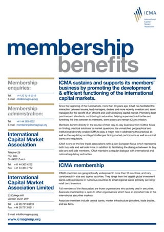 ICMA Membership Benefits | PDF