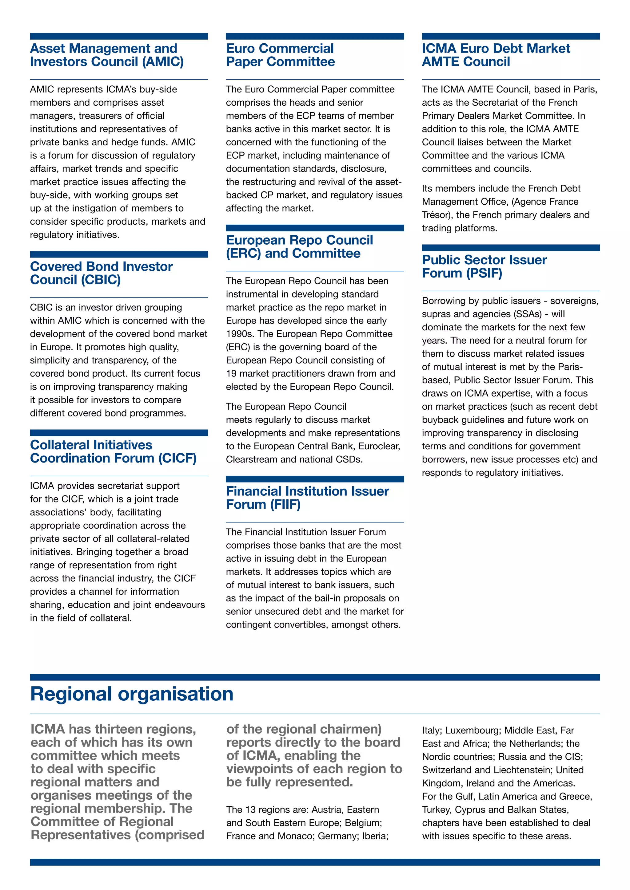 Overview of the International Capital Market Association – ICMA | PDF