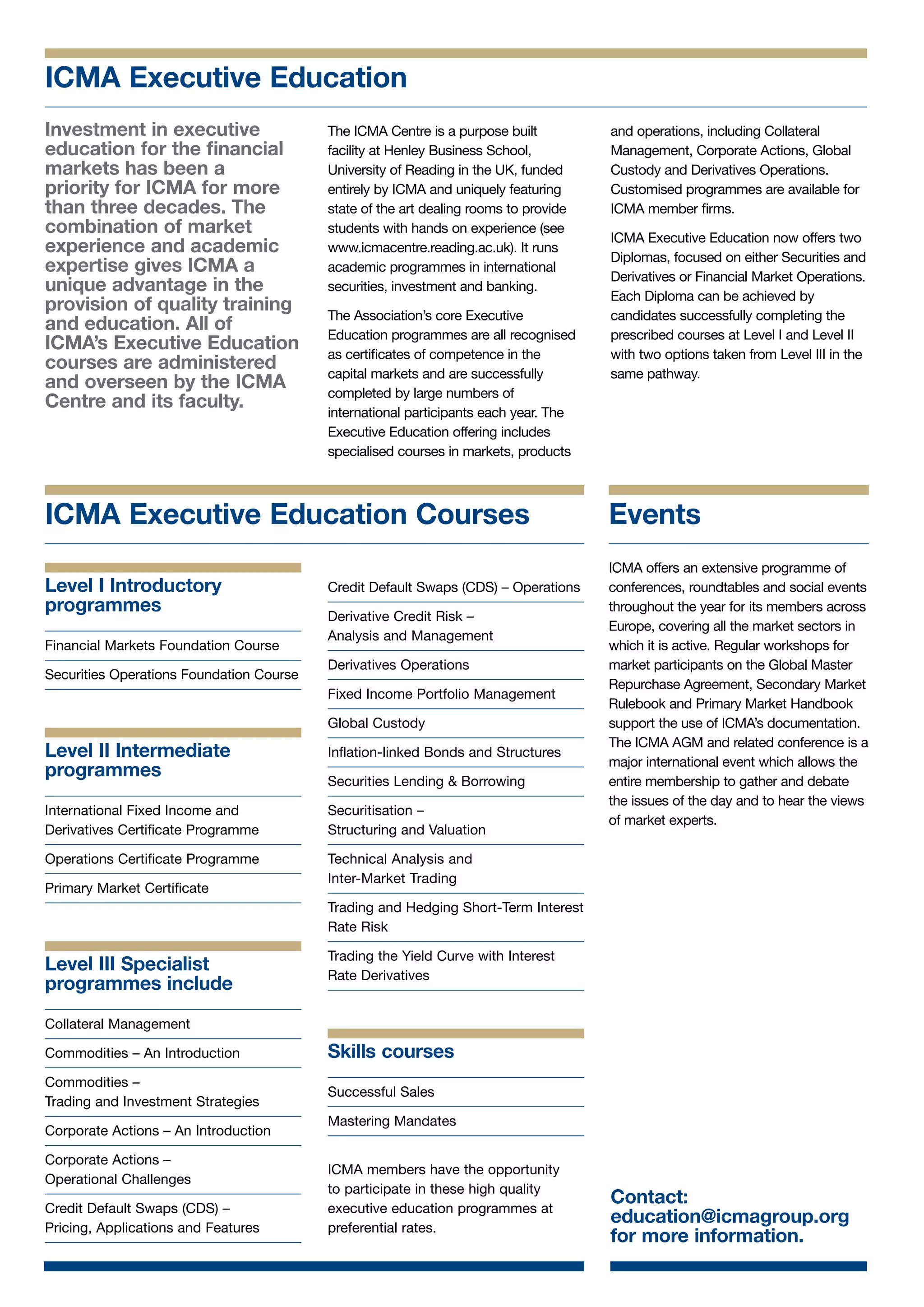 Overview of the International Capital Market Association – ICMA | PDF