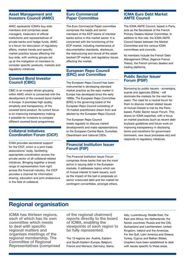 Overview of the International Capital Market Association – ICMA | PDF