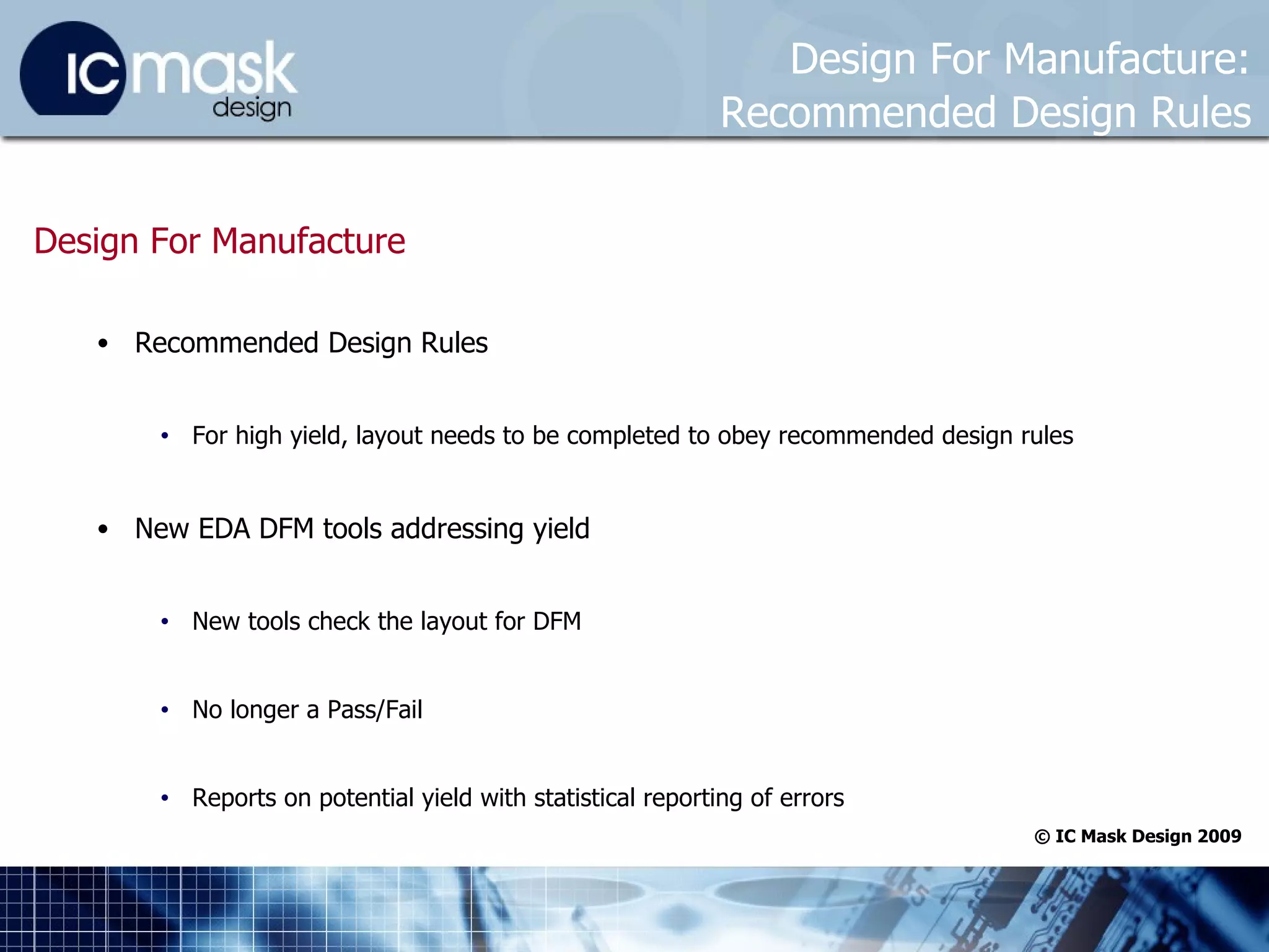 IC Mask Design Nmi Presentation 2009 | PPT