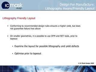 IC Mask Design Nmi Presentation 2009 | PPT