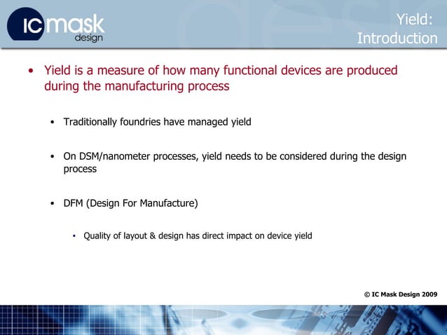 IC Mask Design Nmi Presentation 2009 | PPT