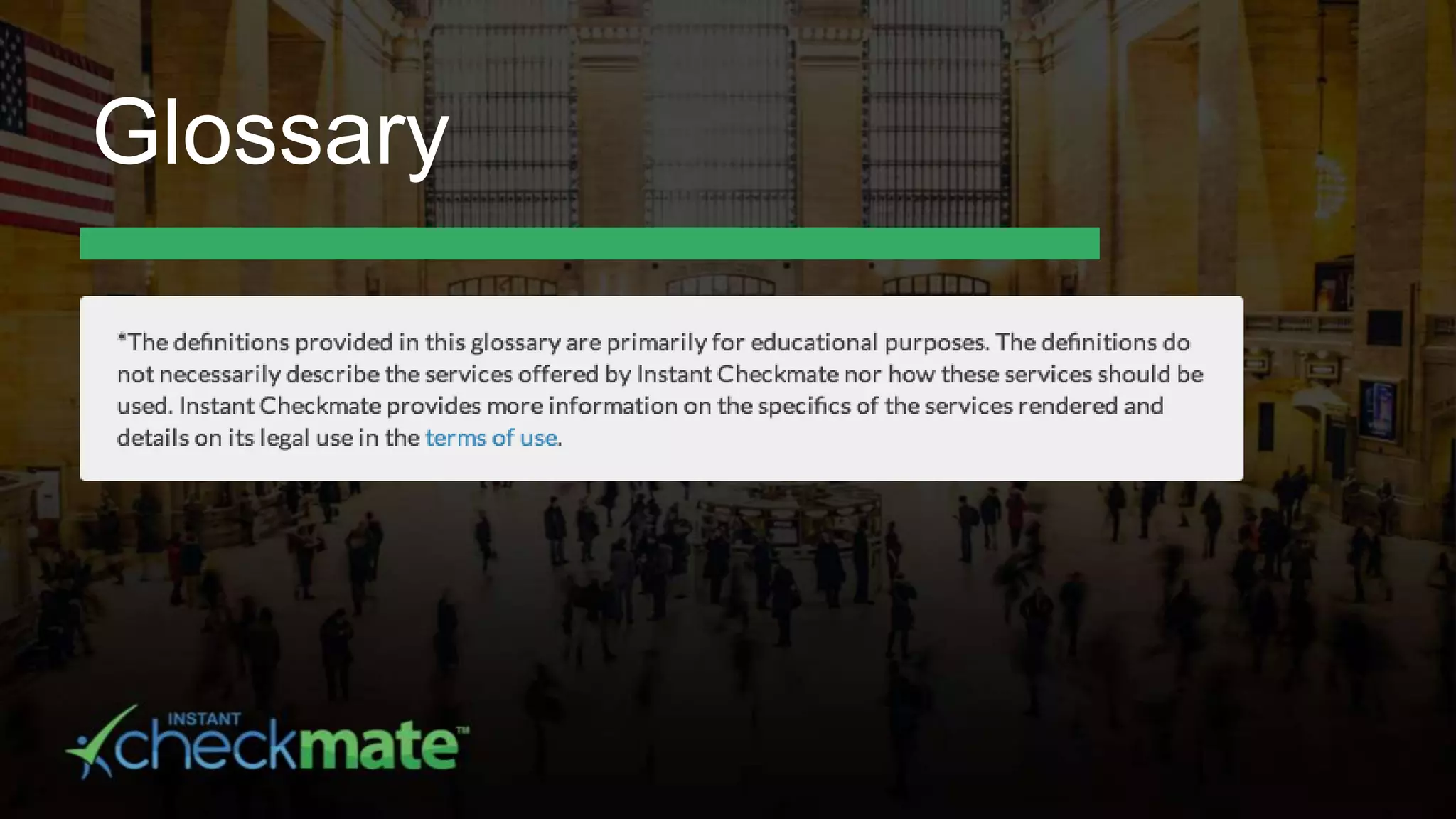 Instant Checkmate Background Check Glossary | PPTX | Crime & Harmful ...