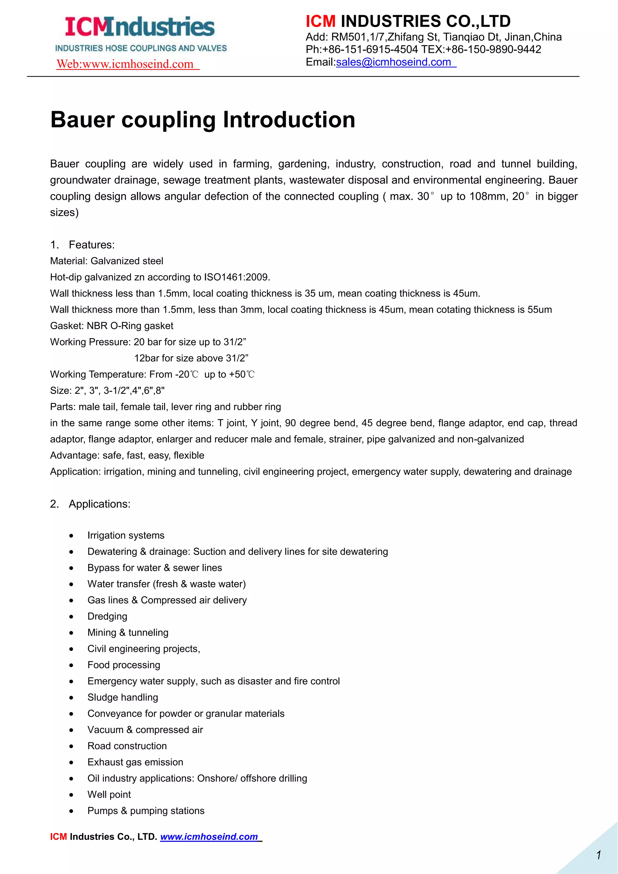 Bauer coupling information ---ICM INDUSTRIES | PDF | Science