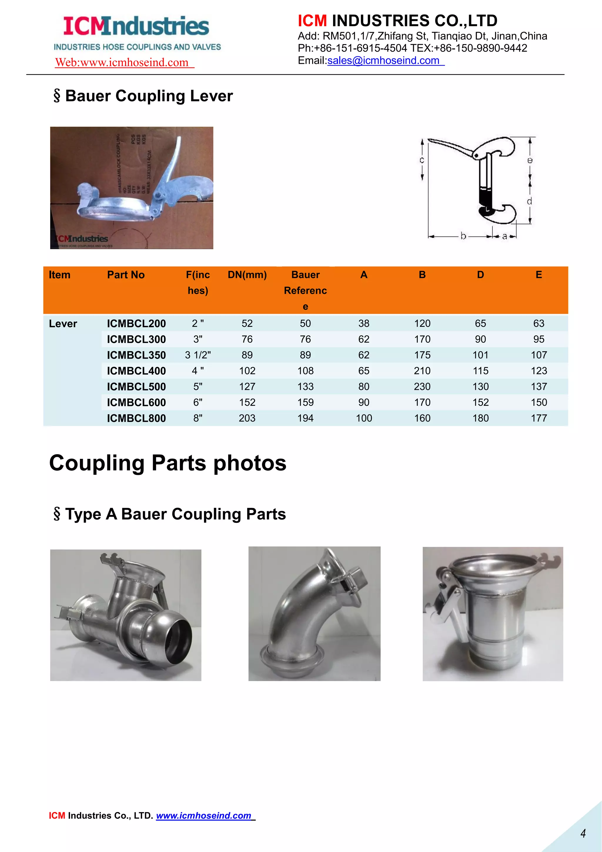 Bauer coupling information ---ICM INDUSTRIES | PDF | Science