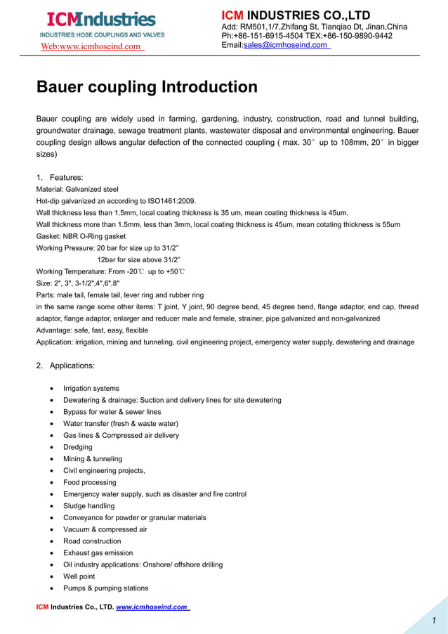 Bauer coupling information ---ICM INDUSTRIES | PDF | Science