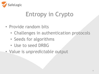 Solving 800-90 Entropy Requirements in Software | PPT